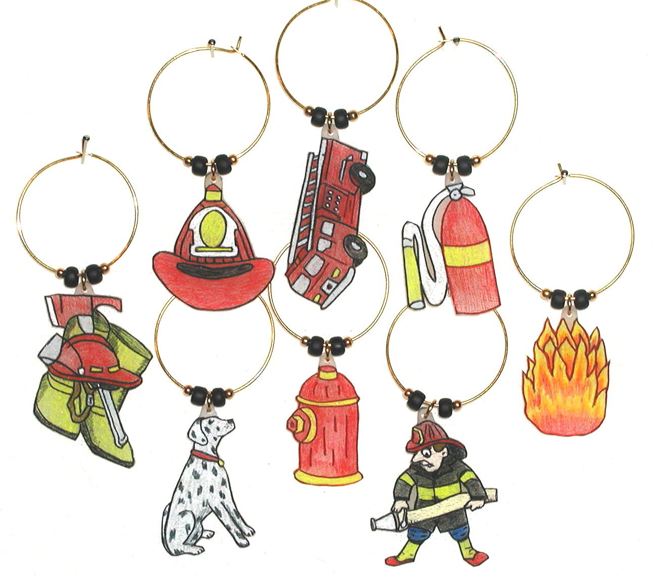 karen's wine charms - alphabetical listing